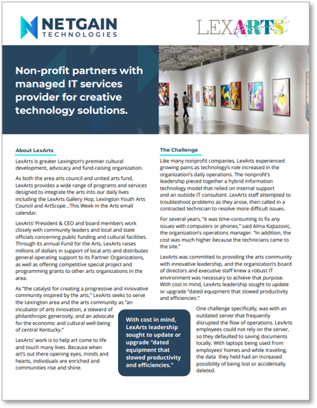 IT Case Study On Non-Profit LexArts